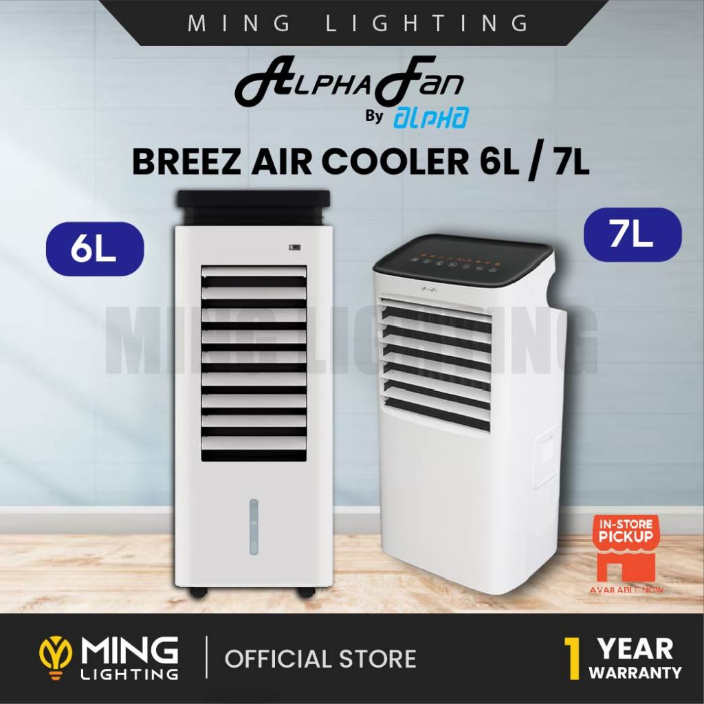(Sirim) ALPHA BREEZ Air Cooler Fan 6L 7L Filter Auto Swing Remote ...