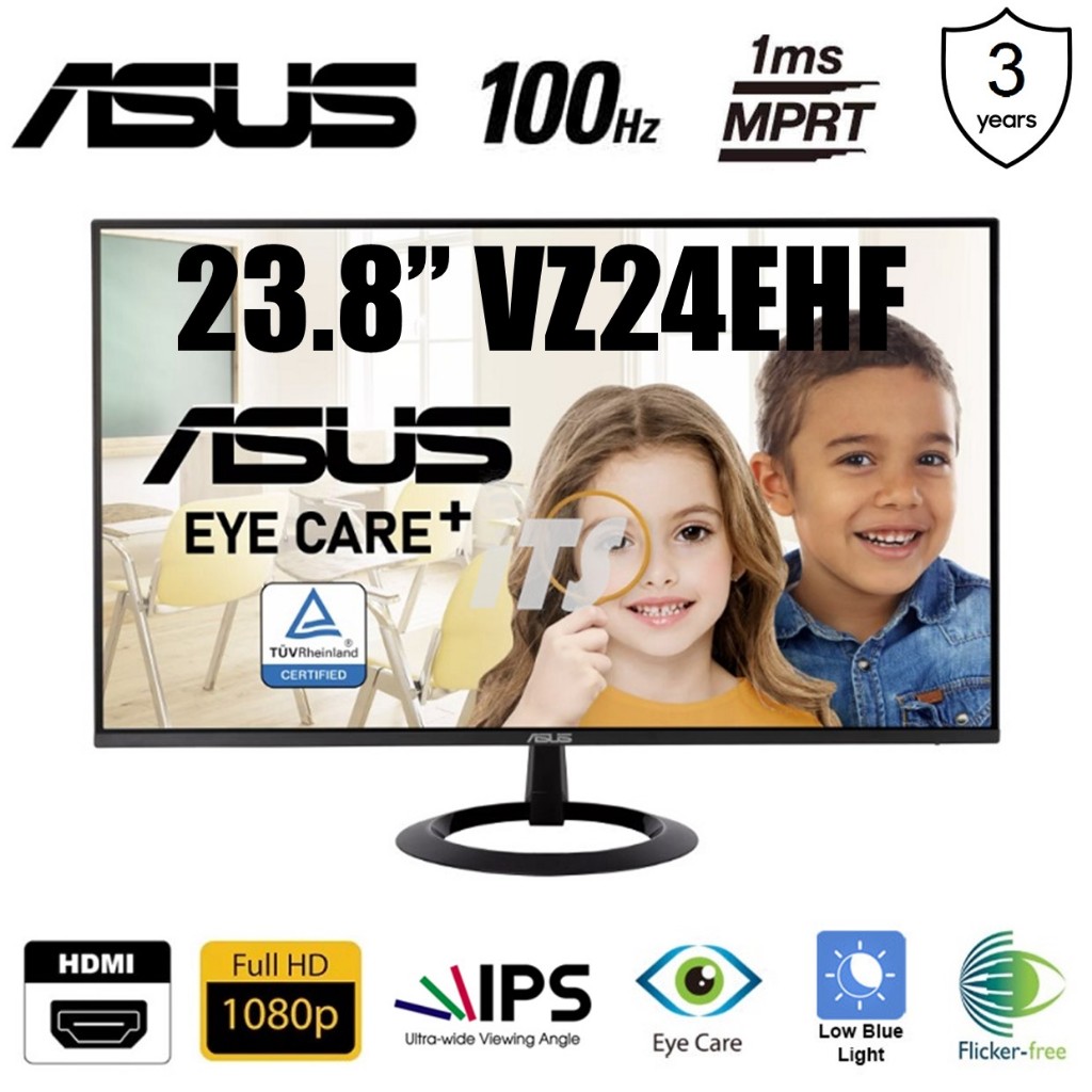 Asus 23.8" VZ24EHF / 27" VZ27EHF Eye Care 100Hz 1ms Ultra Slim FHD IPS ...