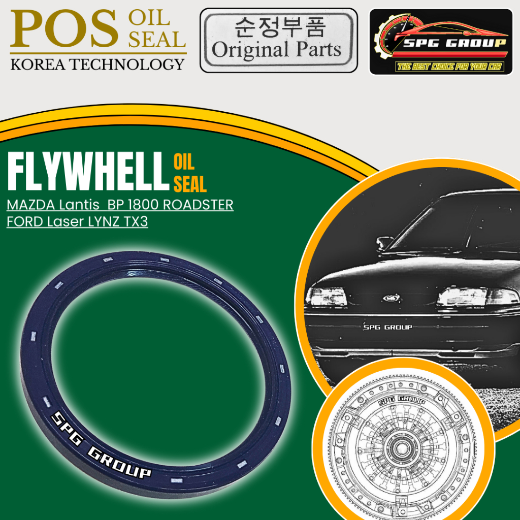 POS [KOREA TECHNOLOGY] FLYWHEEL OIL SEAL FORD LASER LYNZ TX3 MAZDA ...