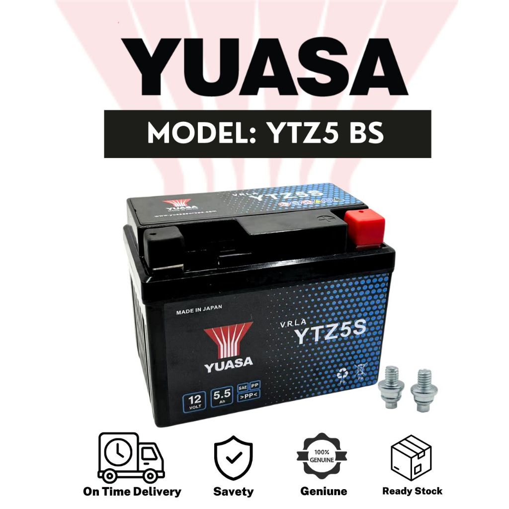 YUASA BATTERY 100% ORIGINAL YTZ5 YTZ5S Y15ZR Z LC135 NEW FZ150 EX5 ...