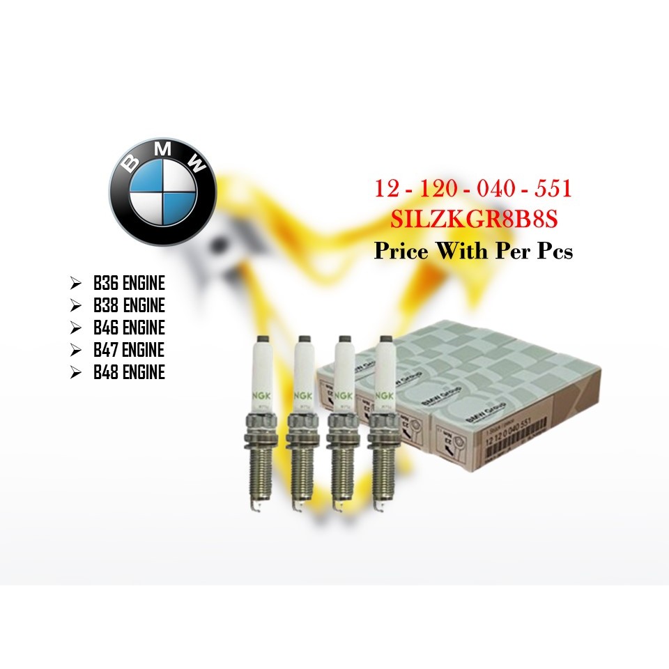 SILZKGR8B8S 12120040551 Iridium Spark Plug - BMW - B36 B38 B46 B47 B48 ...