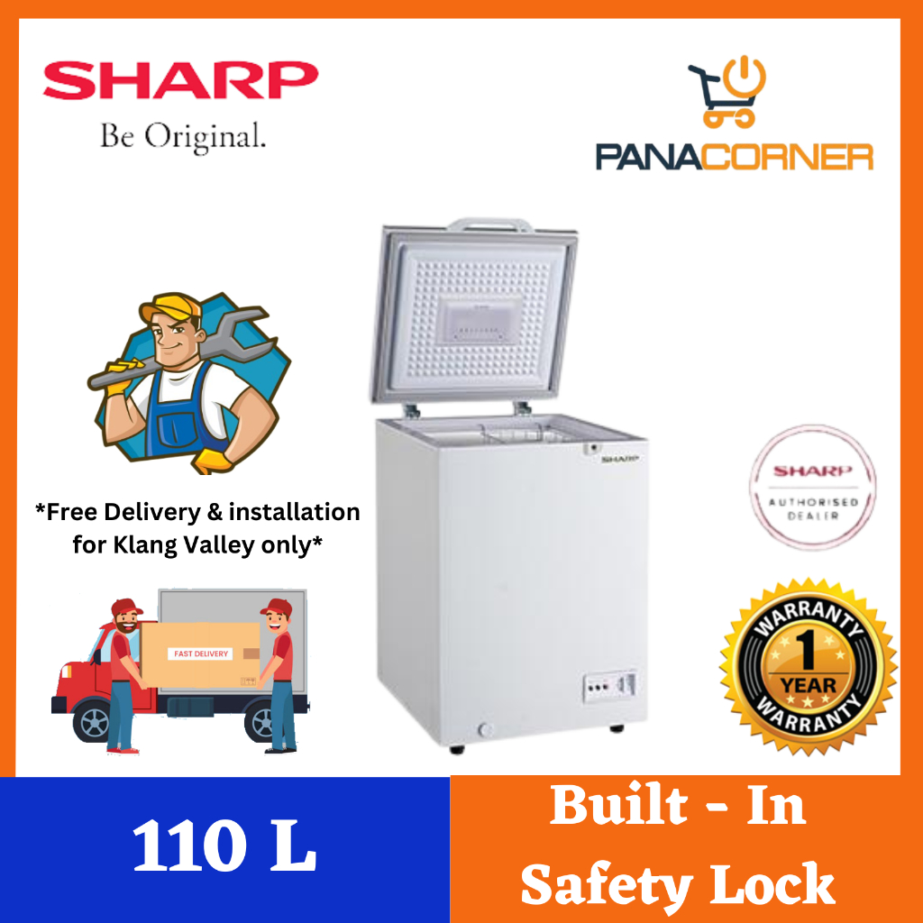 (FREE SHIPPING) Sharp Chest Freezer SJC118 (110L) / SJC168 (160L ...