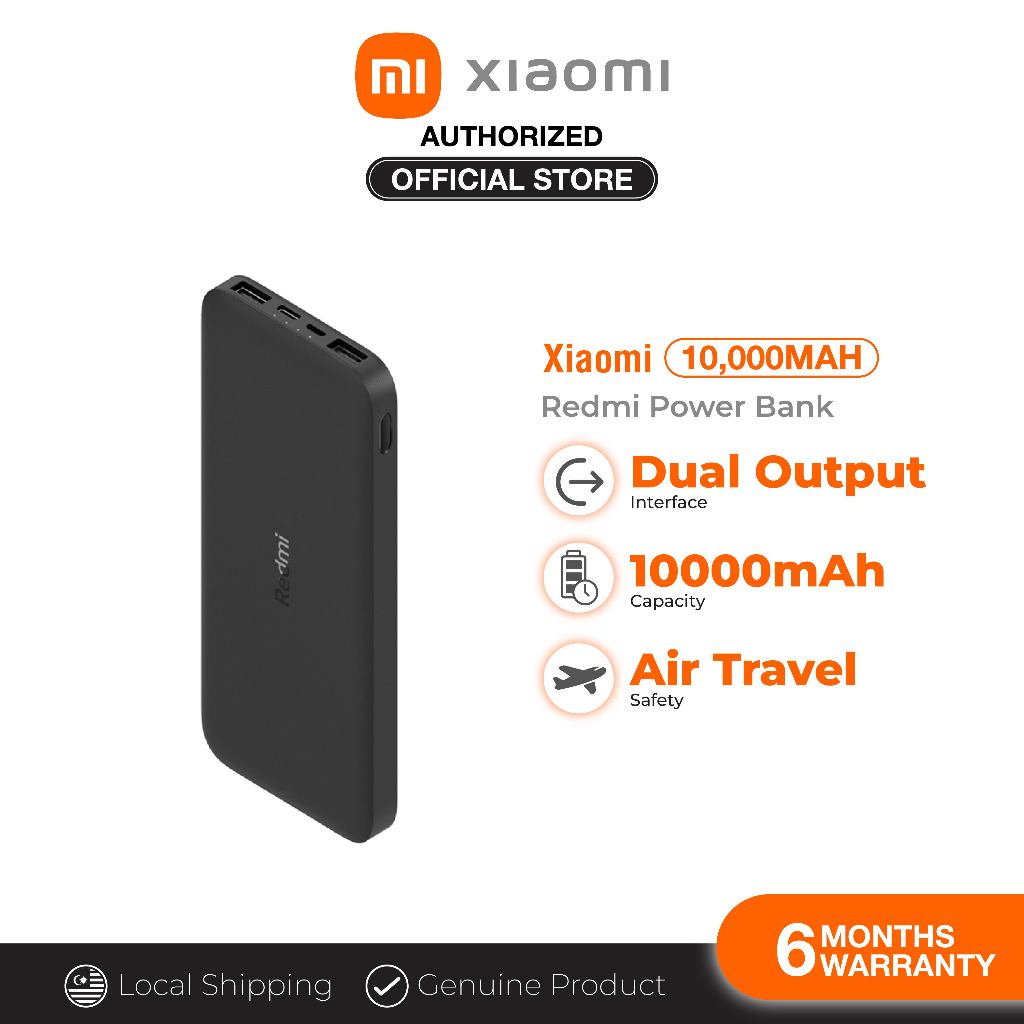 Redmi Power Bank Dual Port Portable (10000mAh) PB100LZM | Shopee Malaysia
