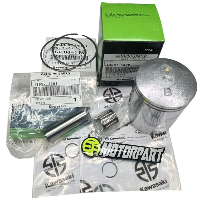 KAWASAKI KR150 KRZ ZSR CYCLONE PISTON PAKU SILANG PIN 15 COMPLETE 100% ...