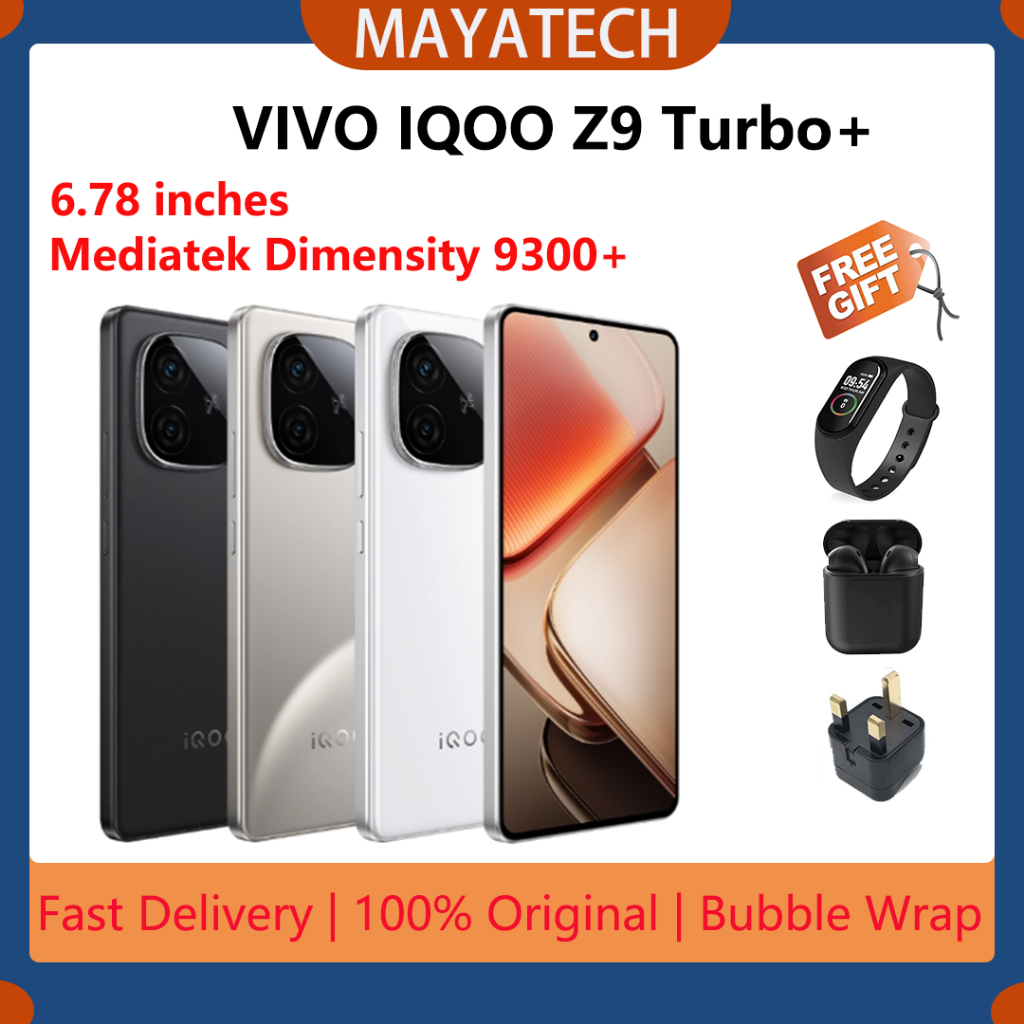 Brand New vivo IQOO Z9 Turbo+ 6.78 inches Mediatek Dimensity 9300+ 50MP+16MP 80W wired 6400 mAh ...