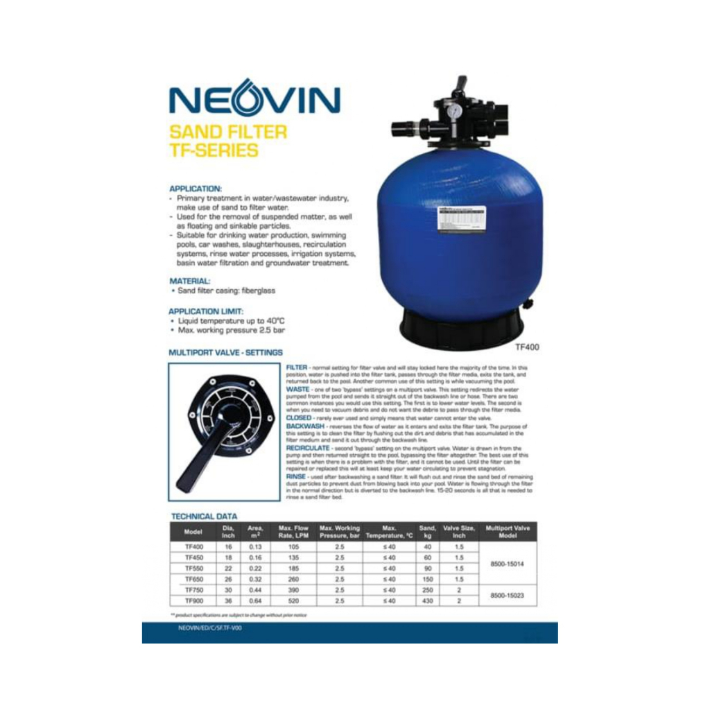 Neovin TF400 swimming pool filter (excluded sand) | Shopee Malaysia