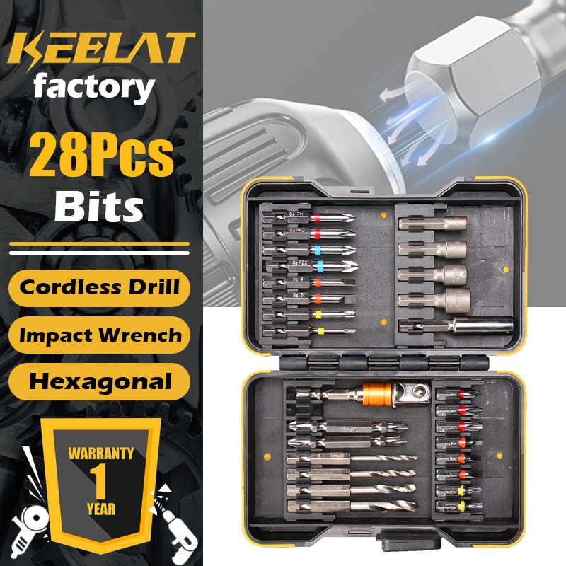KEELAT 28/26pcs Precision Tools Bits Screwdriver Bits Set Hand Tools Electric Screwdriver Head ...
