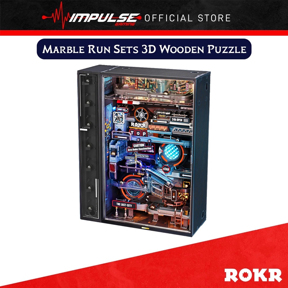 Robotime ROKR Marble Run 3D Wooden Puzzle Series - The Last City MR01S ...