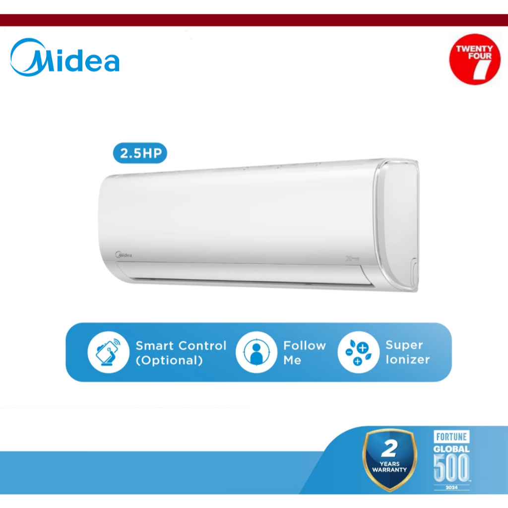 [ Delivered by Seller ] MIDEA 2.5HP Xtreme Dura R32 Non-Inverter Air Conditioner / Aircond / Air ...
