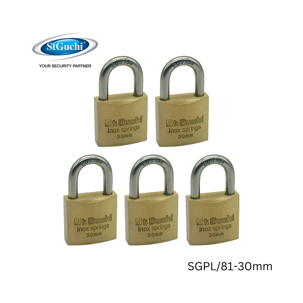 St Guchi Solid Brass Padlock Model SGPL-81 (Size 30mm) | Shopee Malaysia