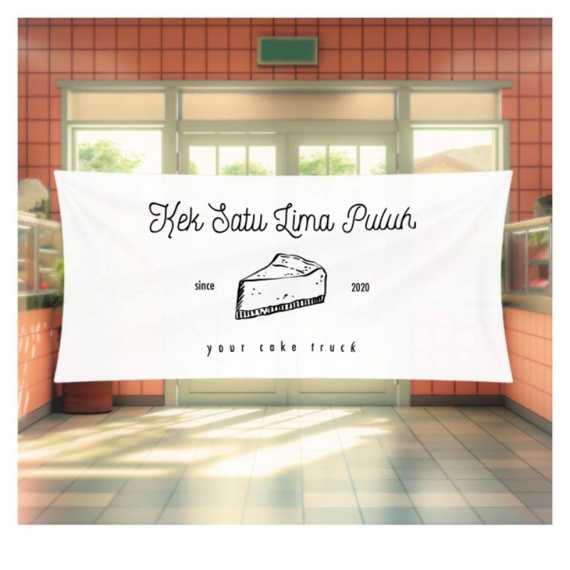 Fabric banner poster kain rentang klasik aesthetic custom cotton ...