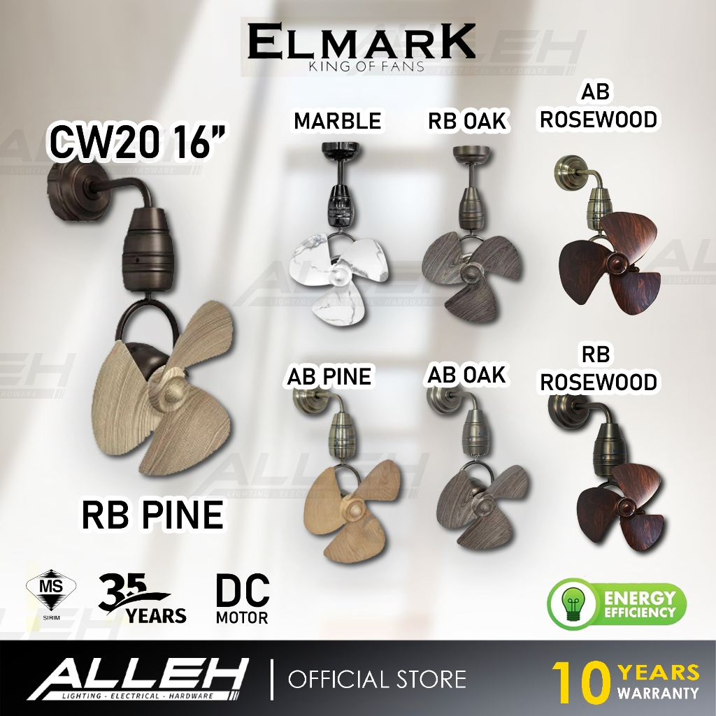 🔥NEW🔥ELMARK Fan CW20 16” Inch DC Motor Wall Fan/Corner fan 7-Speed ...