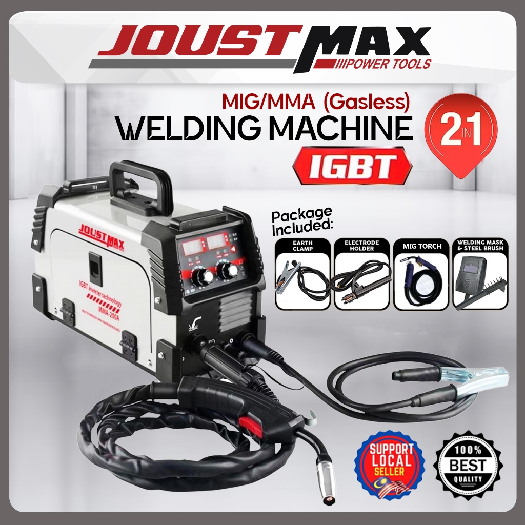 JOUSTMAX MIG Welding Machine + MMA Inverter Welder/MIG Welder 220V 50Hz ...