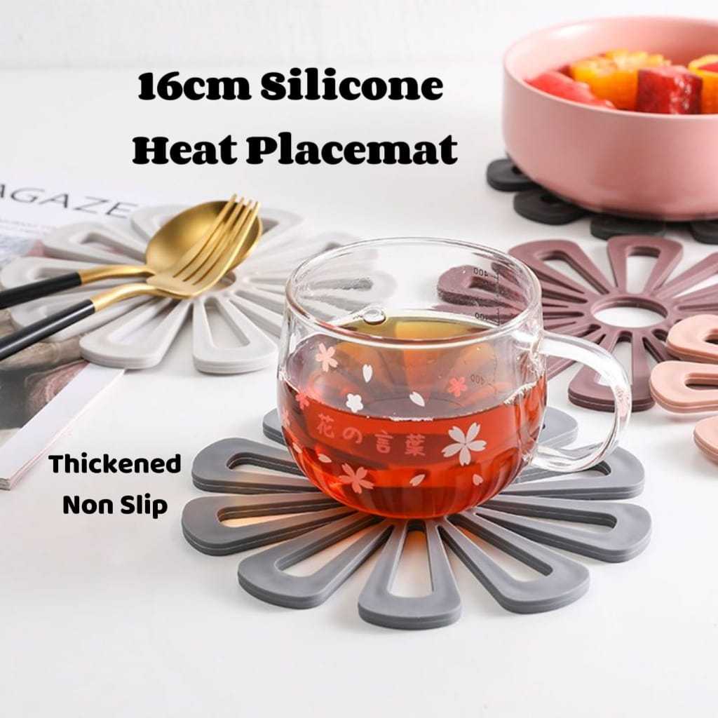16cm/Silicone Placemat For Dining Table/Alas Pinggan Meja Makan /Table ...