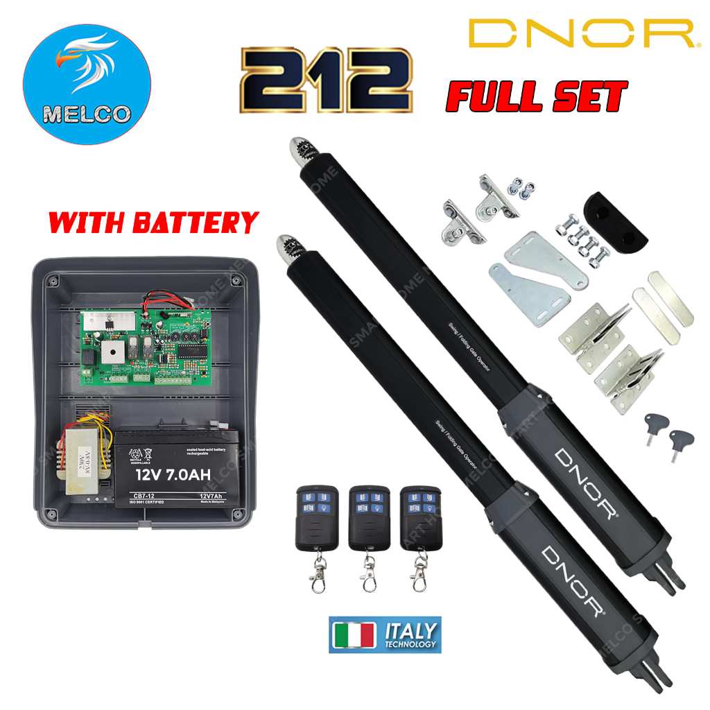 DNOR 212 SET LENGKAP D'NOR 212 Auto Gate Arm Motor Untuk Pintu Swing ...