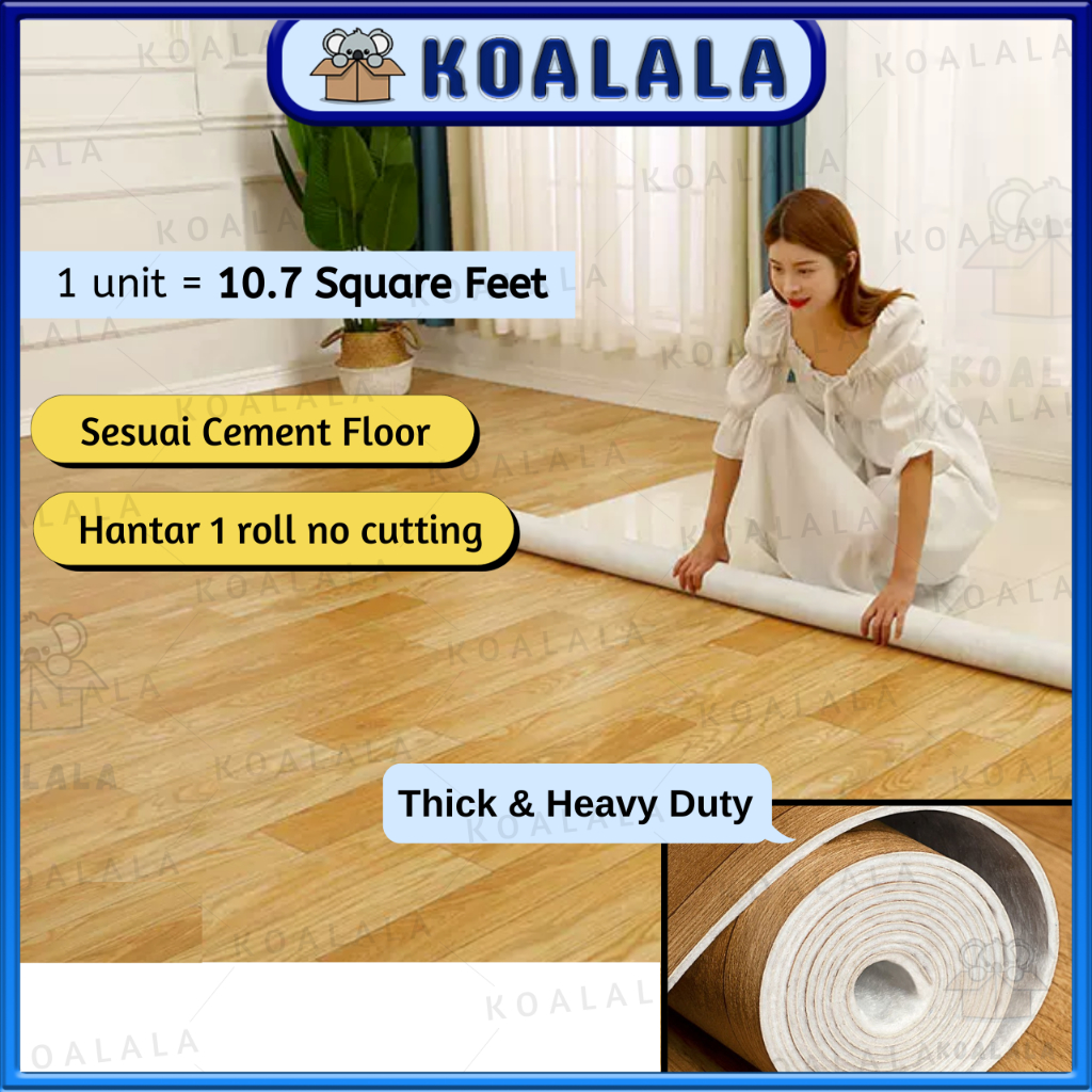 Thick Tebal 2MM Tikar Getah Lantai Modern 3D PVC Flooring Carpet Vinyl ...