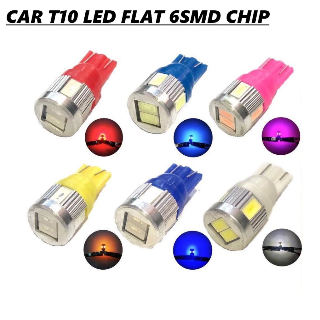 6 SMD LED Car T10 Led Light Bulb 5630 Chip Number License Plate Reverse ...