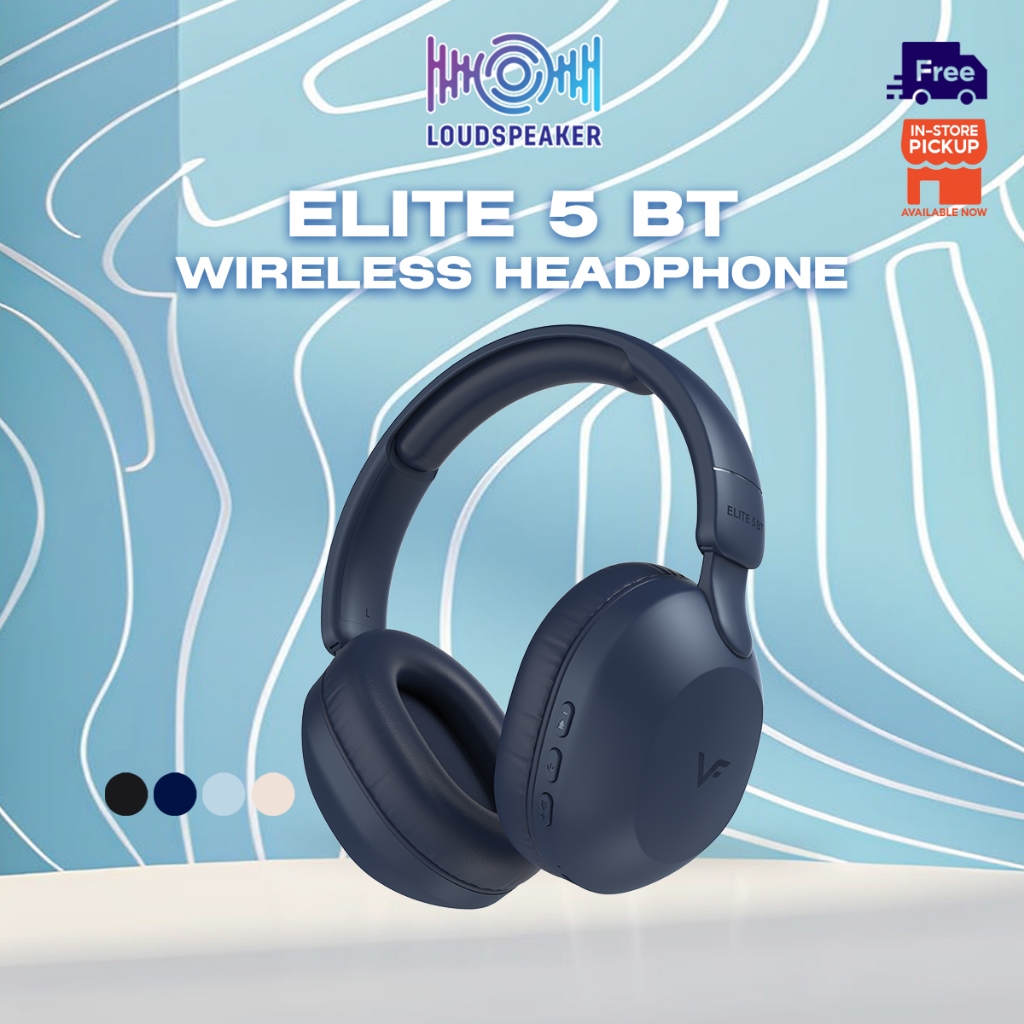 Vinnfier VF Elite 5 BT Wireless Bluetooth v5.3 Headphones with Playtime ...