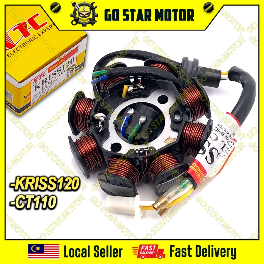 MODENAS KRISS120 KRISS 120 / CT110 CT 110 STARTER COIL COMP FUEL COIL ...