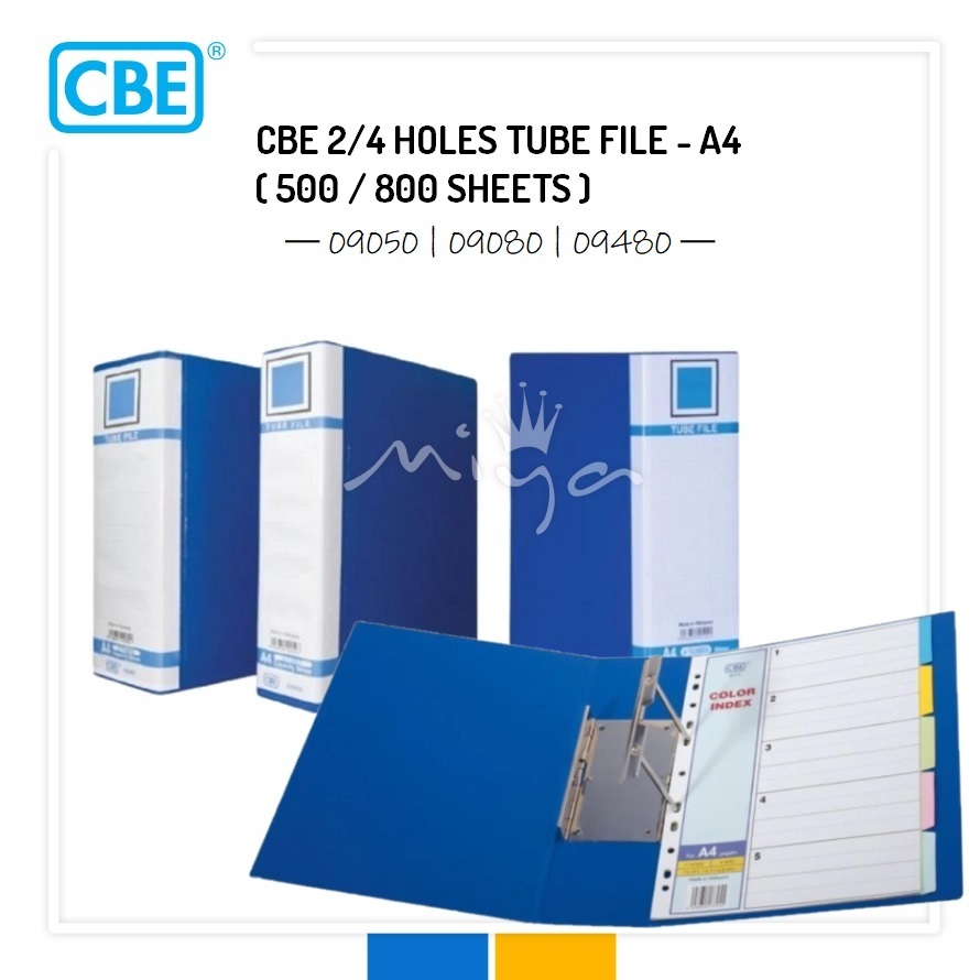 CBE 2/4 HOLES PVC TUBE FILE - A4 ( 500 / 800 SHEETS ) | Shopee Malaysia