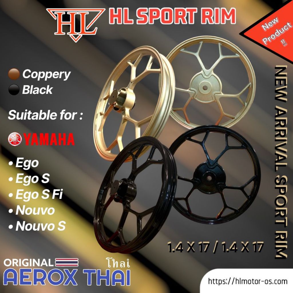 Aerox Thai Sport Rim EGO,EGO S, EGO SI,EGO S FI, NOUVO, NOUVO S ...