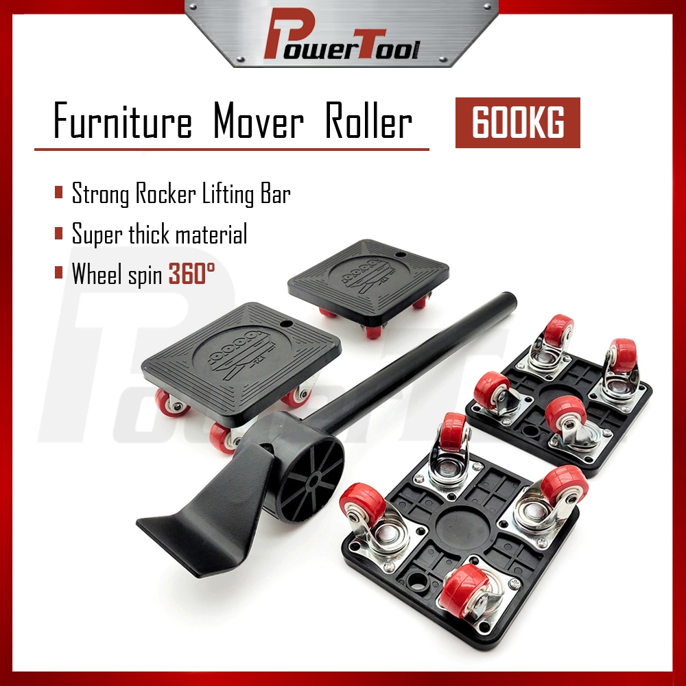 5 Pack 1200 lb Heavy Duty Furniture Mover Moving Tool Set 360° Swivel ...