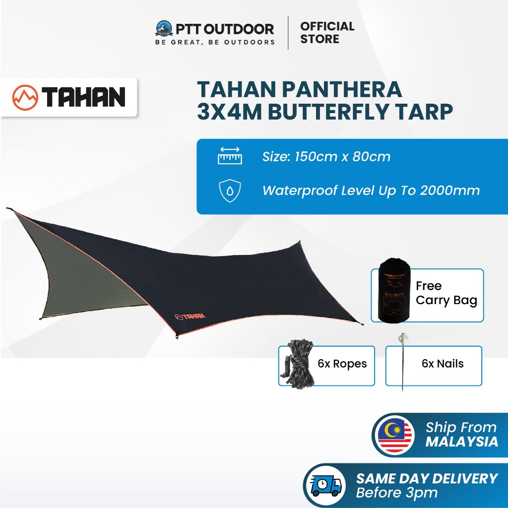 🚚Same Day Delivery🚚 TAHAN Butterfly Tarp 3x4M flysheet besar camping ...