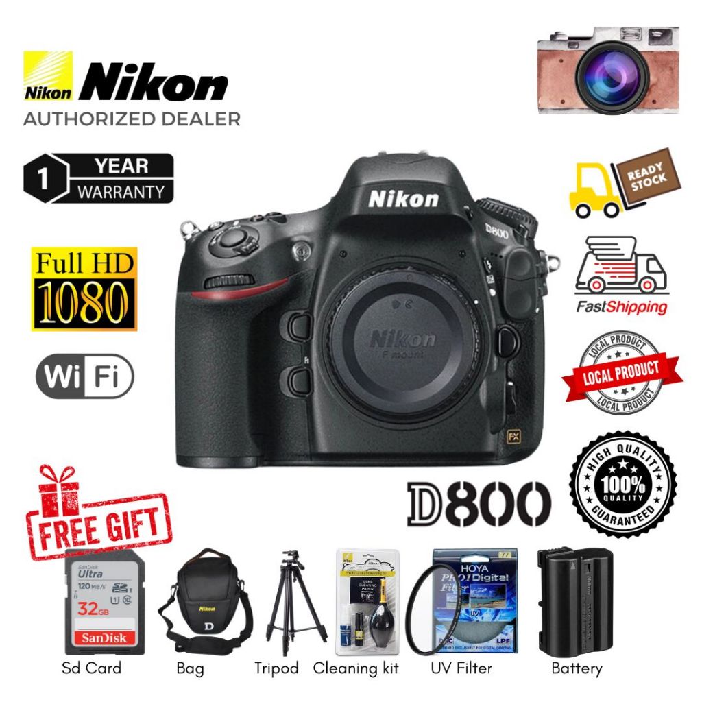 NIKON D800 FULL FRAME 36MP (BODY ONLY ) (2 Year Warranty ) ORIGINAL ...