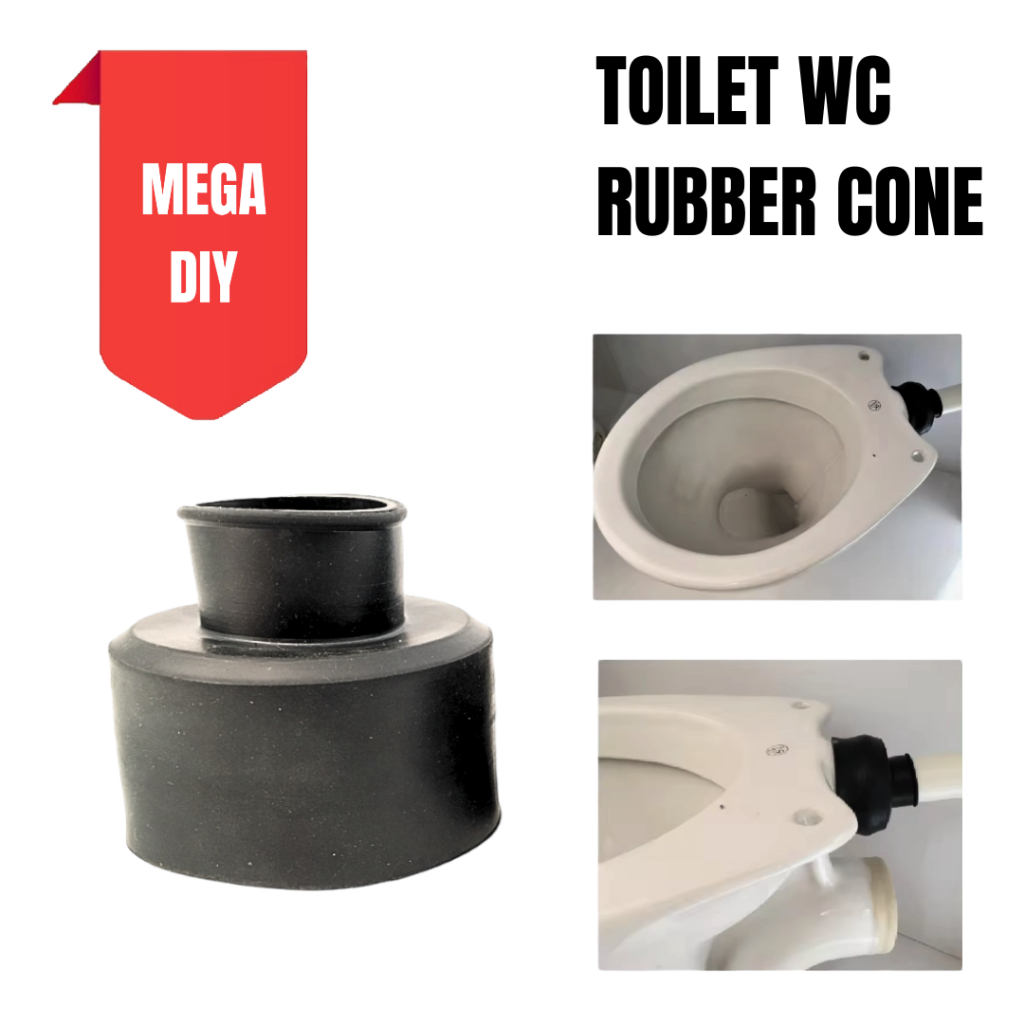 Local Toilet Bowl WC Rubber Cone Connector l Join for Cistern / Kon ...