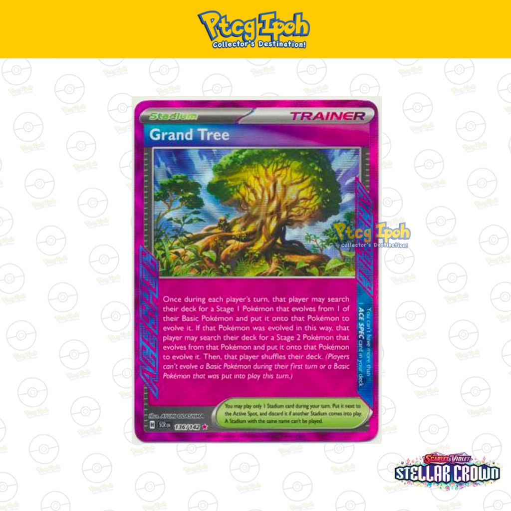 [Pokémon TCG] Stellar Crown : Grand Tree - 136/142 - Ace Rare | Shopee ...