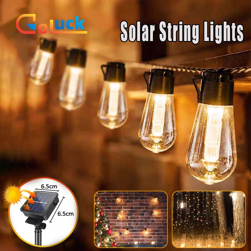 【Local Delivery】Goluck S14 30LED Solar Fairy String Lights Bulb ...