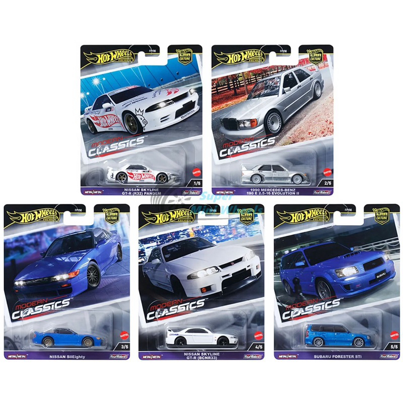 Hot wheels premium modern classic skyline r32 pandem mercedez benz 190E ...