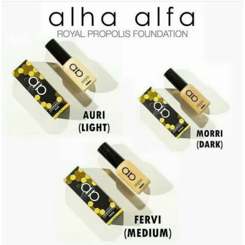 ALHA ALFA ROYAL PROPOLIS FOUNDATION 30ML｜EDEL｜FERVI｜AURI｜READY STOCK | Shopee Malaysia