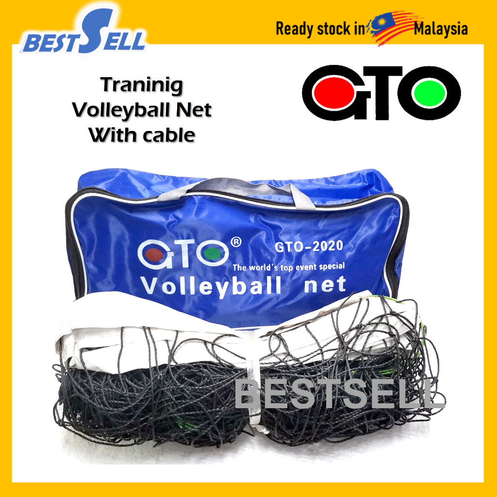 GTO GT-2020 Volleyball Net With Cable / Net Volleyball Jaring Bola ...