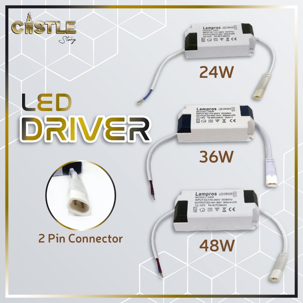 24-48w LED Driver For Surface LED Downlight AC85-265V Transformer Power ...