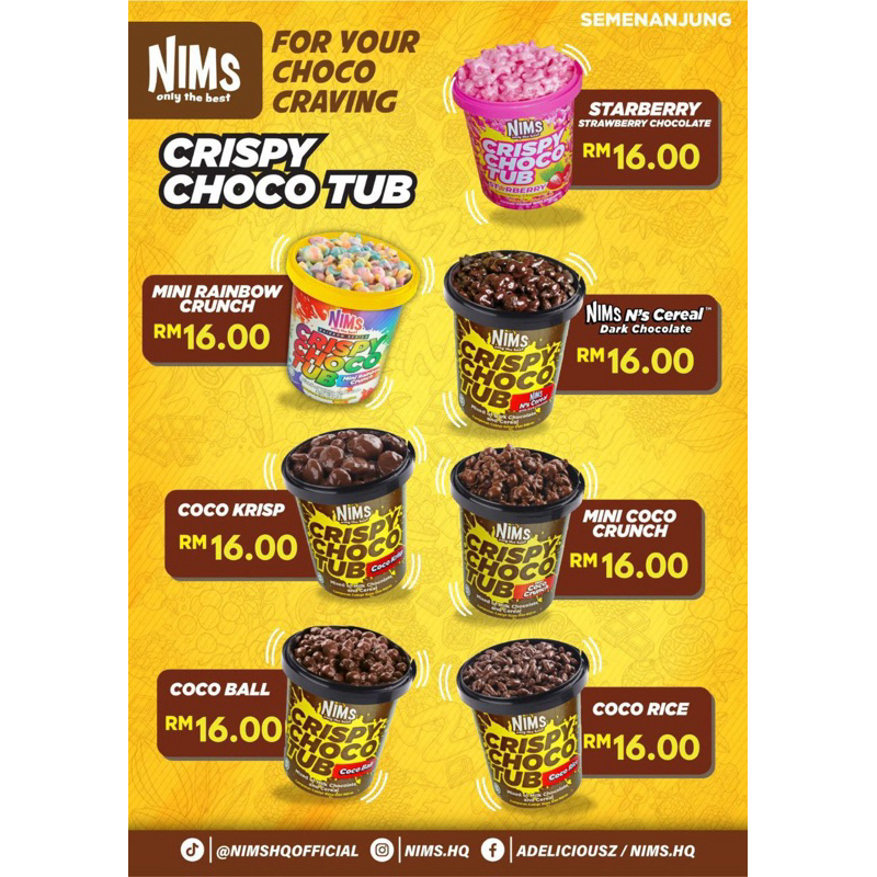 Crispy Choco Tub NIMS ‼️ 🔥 READY STOCK 🔥 Mini Rainbow Coco Crunch ...