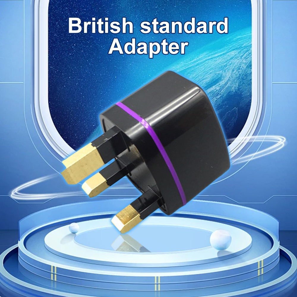 3-pin conversion adapter British standard plug Pure copper conversion ...