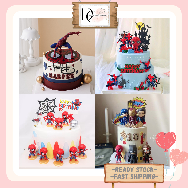 Topper Kek Q Spiderman & Avengers – Hiasan Kek Hari Jadi Budak Lelaki ...