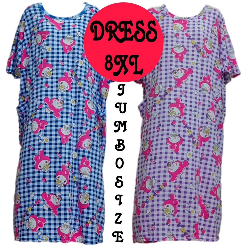 𝐃𝐑𝐄𝐒𝐒 𝐃𝐎𝐋𝐋𝐘 𝐉𝐔𝐌𝐁𝐎 𝐒𝐈𝐙𝐄 𝟖𝐗𝐋 𝐏𝐎𝐂𝐊𝐄𝐓 Ladies Pajamas Daster Lingerie ...