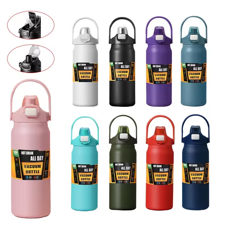 SUS 304 Stainless Steel Bottle With Straw 1.5L Thermos Tumbler Vacuum ...