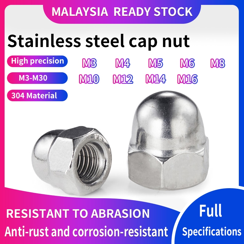 Acorn Cap Nut Cap Nut 304 Stainless Steel M3 M4 M5 M6 M8 M10 M12 M14 ...