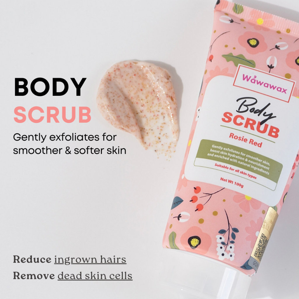 WAWAWAX Body Scrub Rosie Red Exfoliate Kulit Mati | Shopee Malaysia