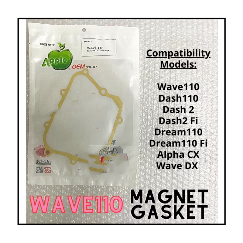 MAGNET Gasket Honda WAVE110 🍎 Apple Gasket Magneto Cover Dash110 ...