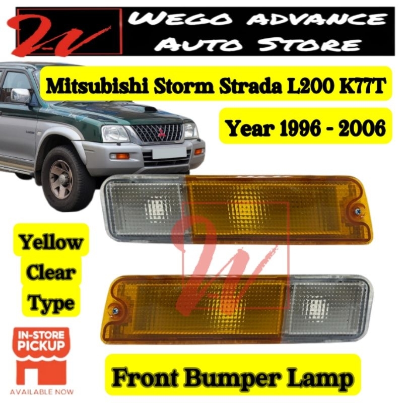 Mitsubishi Storm Strada L200 K77T Bumper Signal Lamp Yellow Clear 1995 ...