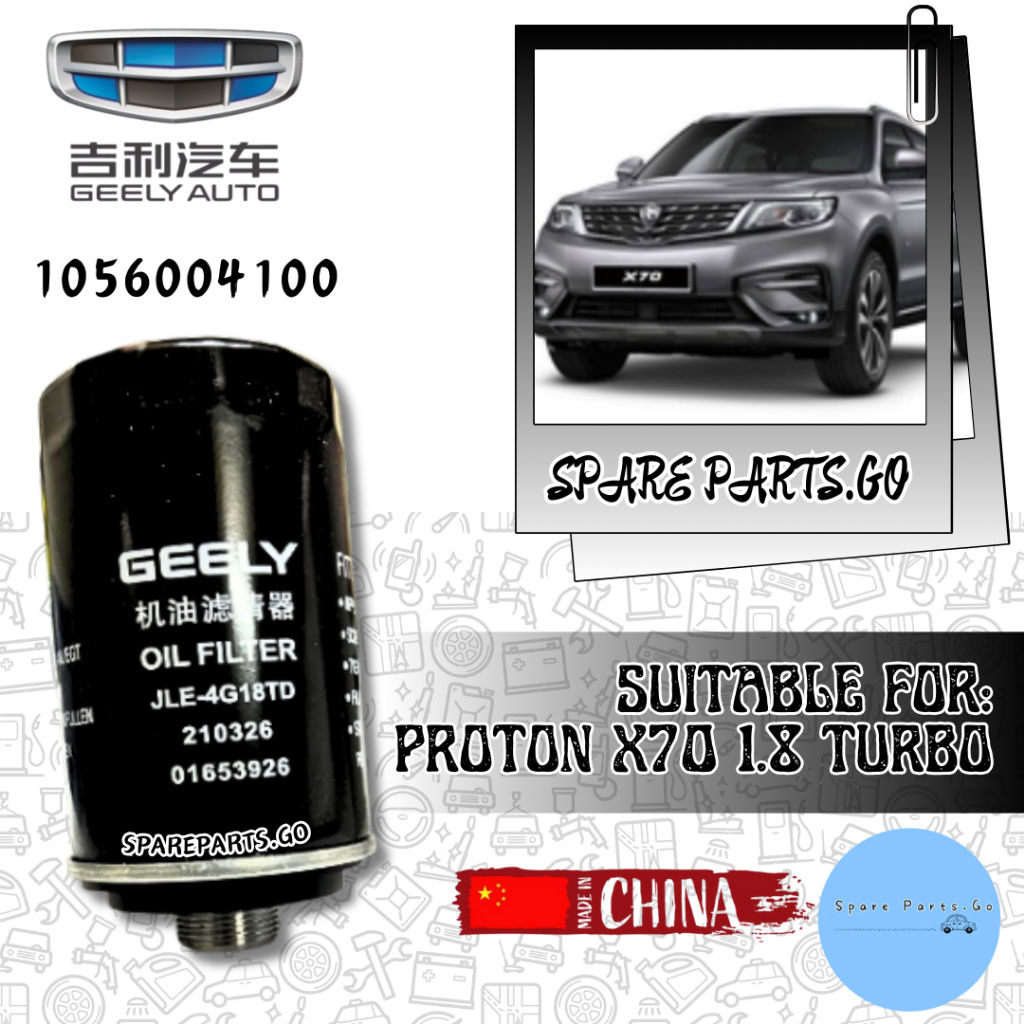 🔥[Ready Stock现货]🔥 GEELY OIL FILTER (1056004100) PROTON X70 1.8 TURBO ...