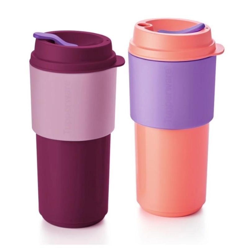 Tupperware Coffee To Go Cup 490ml (Maroon Or Peach) 1pcs | Shopee Malaysia