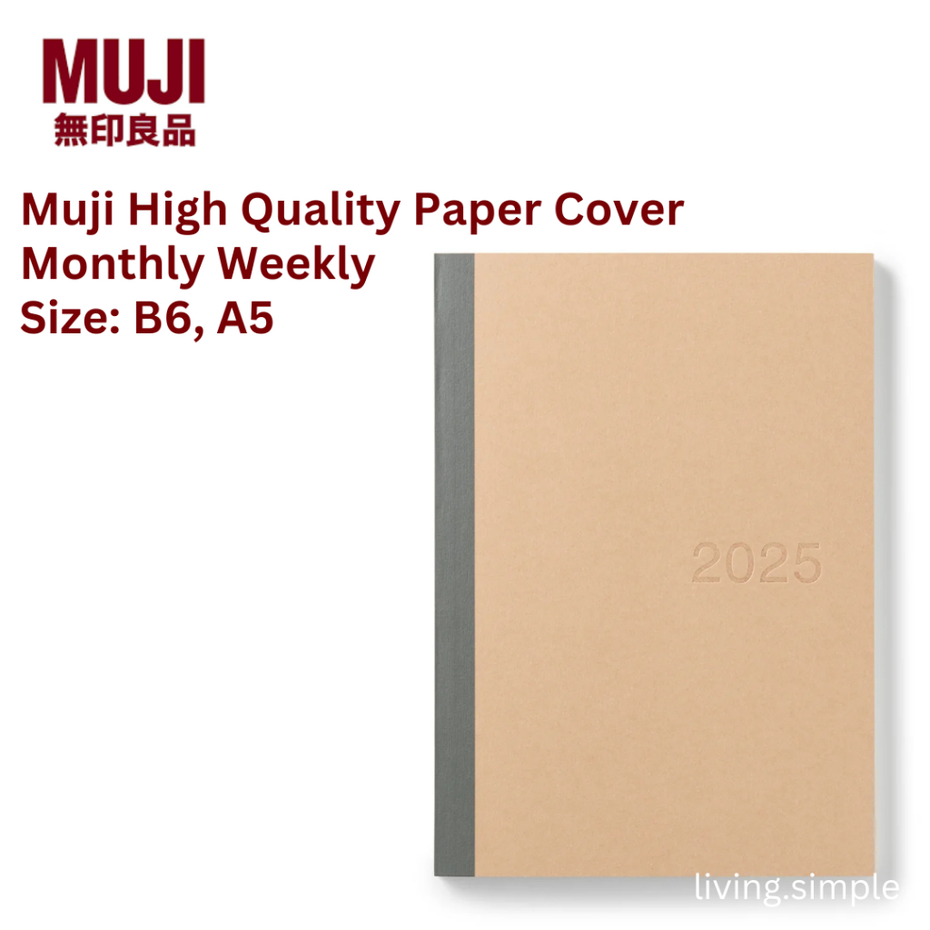 Muji Planner (High Quality) 2025 Monthly Weekly Planner Size B6/A5 | Shopee Malaysia