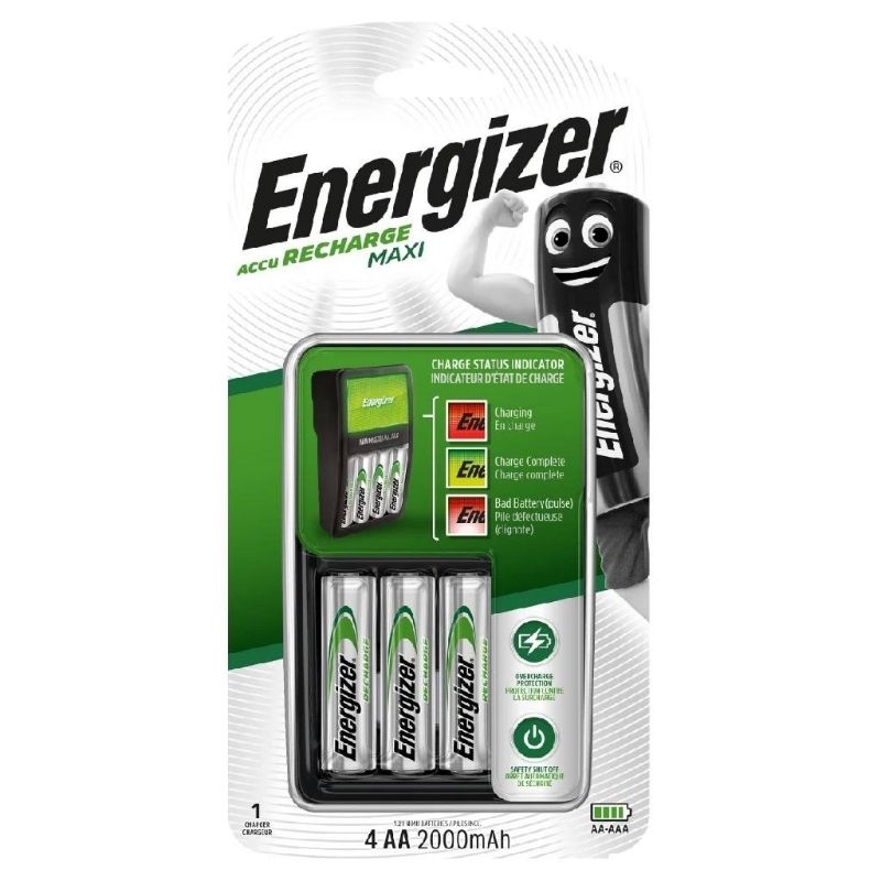 Energizer MAXI Charger with 4pcs AA 2000mAh Batteries - CHVCM4 | Shopee Malaysia