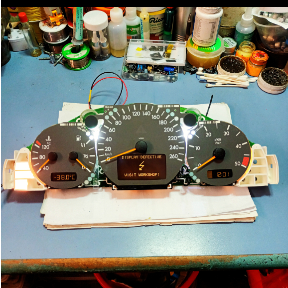 Mercedes E Class W210 Meter Speedometer Instrument Cluster (LCD REPAIR ...