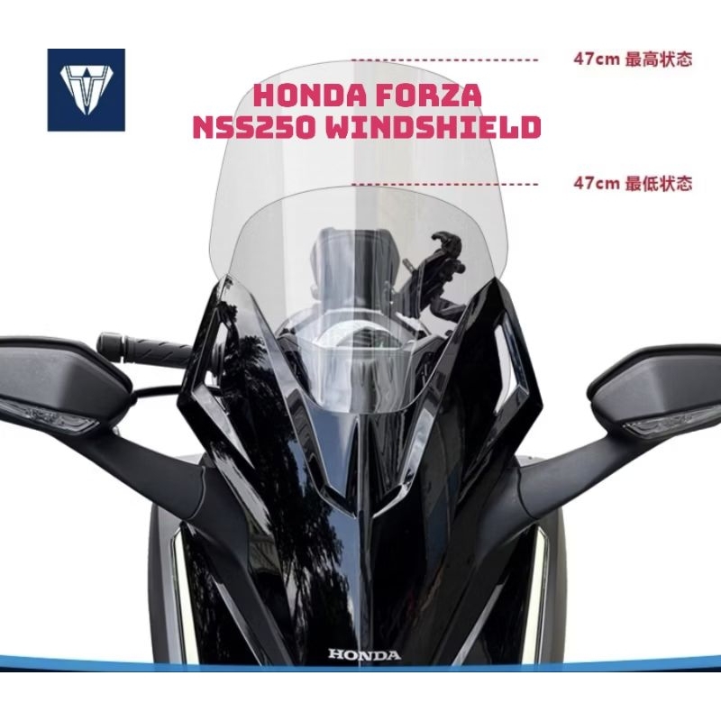 Honda Forza NSS250/NSS350 WINDSHIELD CLEAR/SMOKE 47/52/58cm | Shopee ...